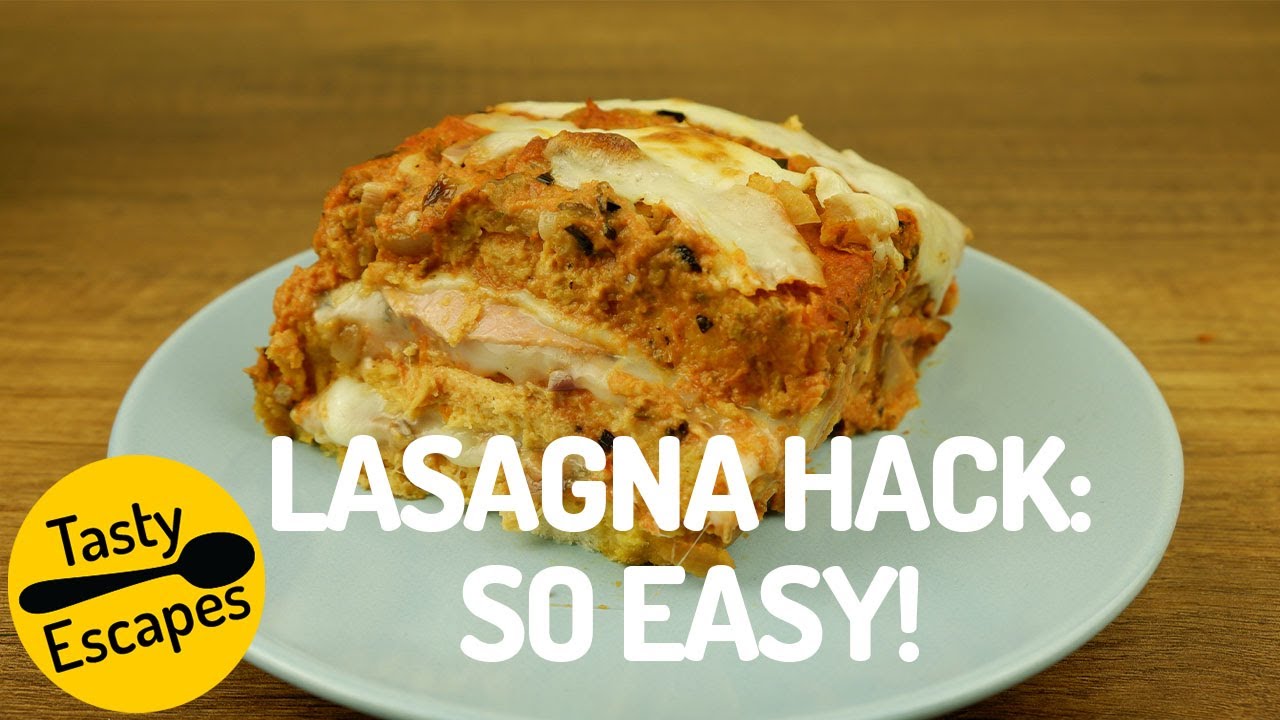 Stale Bread/Toast Lasagna | Lasagna HACK! Quick, cheap and yummy - YouTube