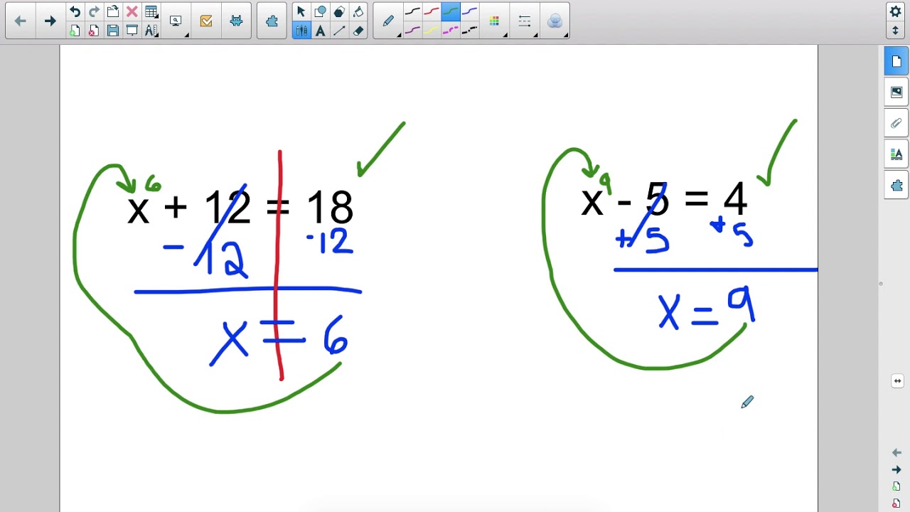 Intro to Solving One Step Equations - 6th Grade - YouTube