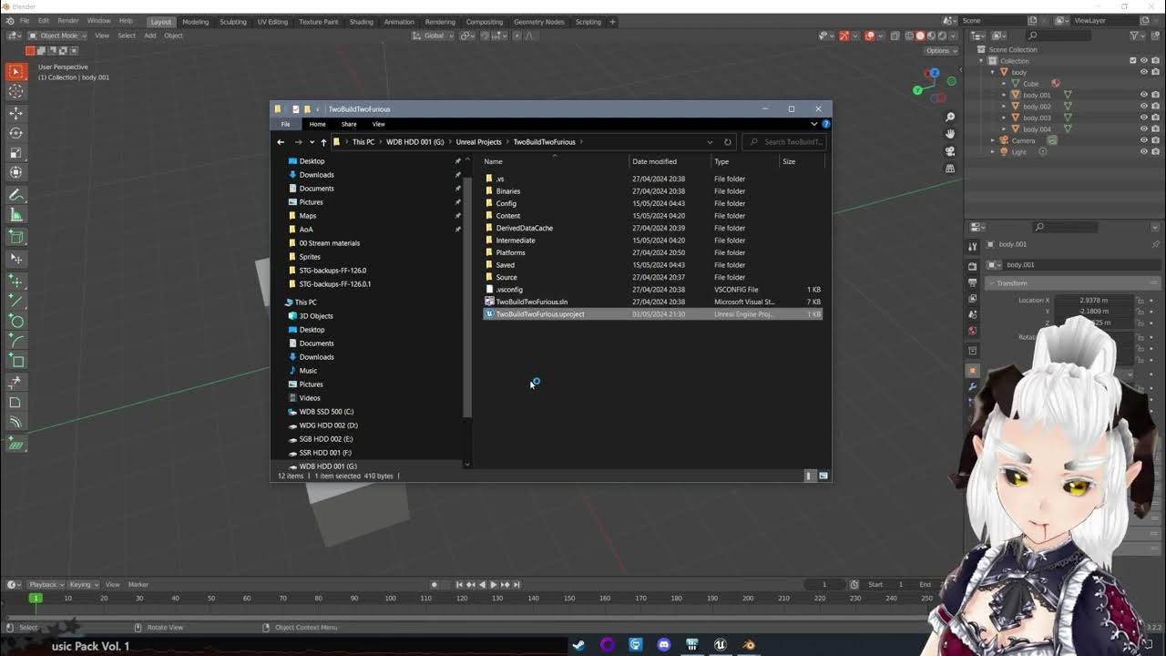 how to make a skeletal mesh in Unreal Engine from a static mesh hierarchy in an FBX file - YouTube