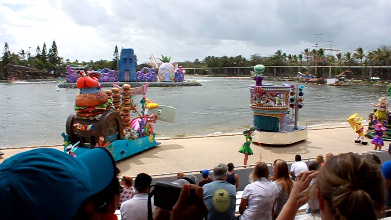 sponge bob parade - sea world goldcoast - YouTube
