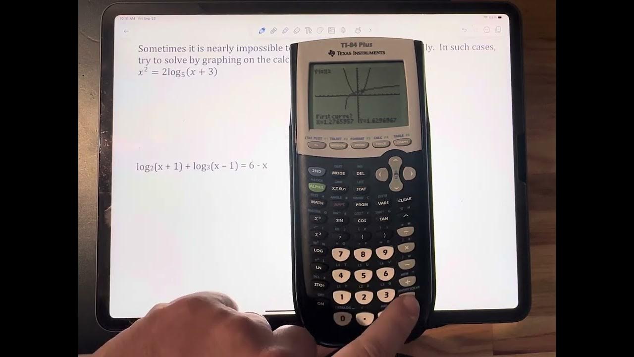 Using calculators to solve logarithmic equations (More Properties of ...
