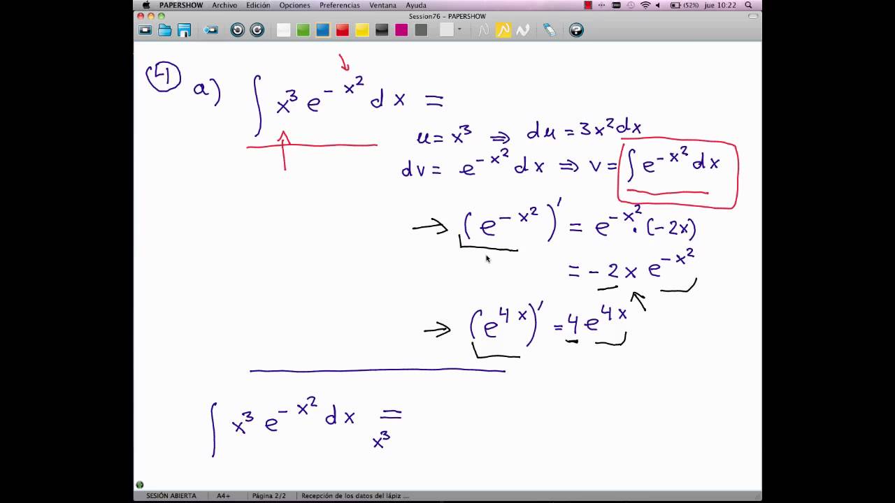 Integral de polinomio por exponencial de -x^2, parte 1 - YouTube