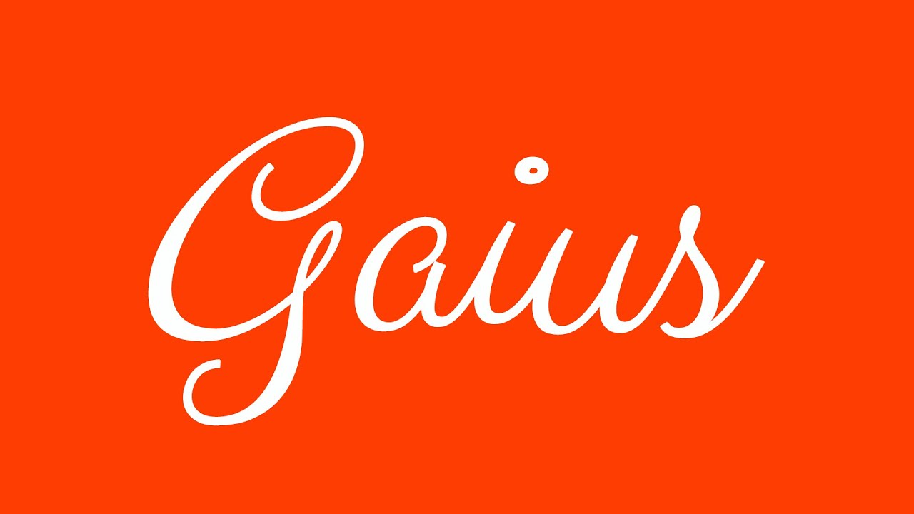 Learn how to Sign the Name Gaius Stylishly in Cursive Writing - YouTube