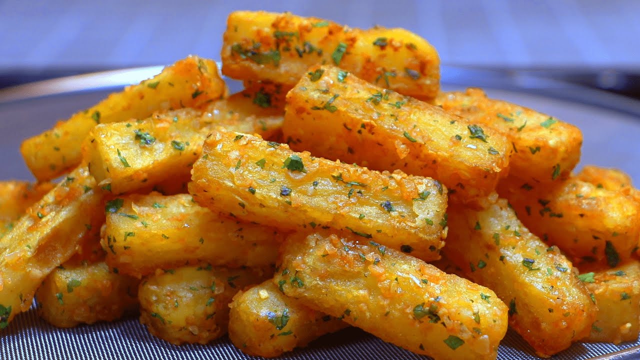 Amazing Potato Recipe ! Fried Potatoes With Garlic Butter ! Very ...