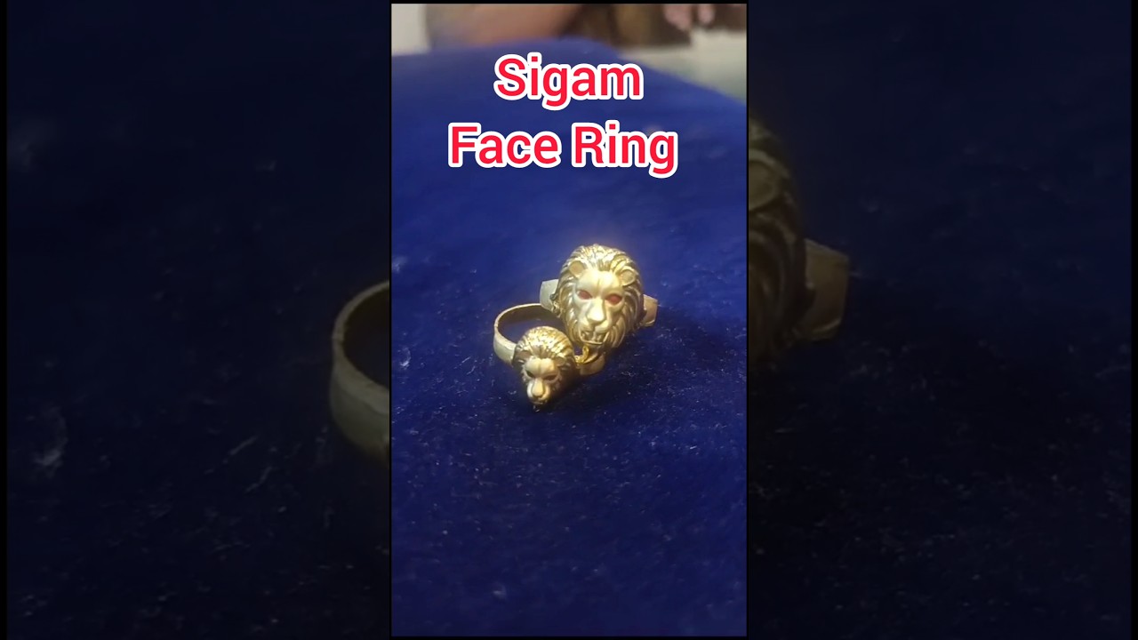 #Gold#singam face#Ring#91.6#HM#weight#mini-4g#New Jewellery and ...