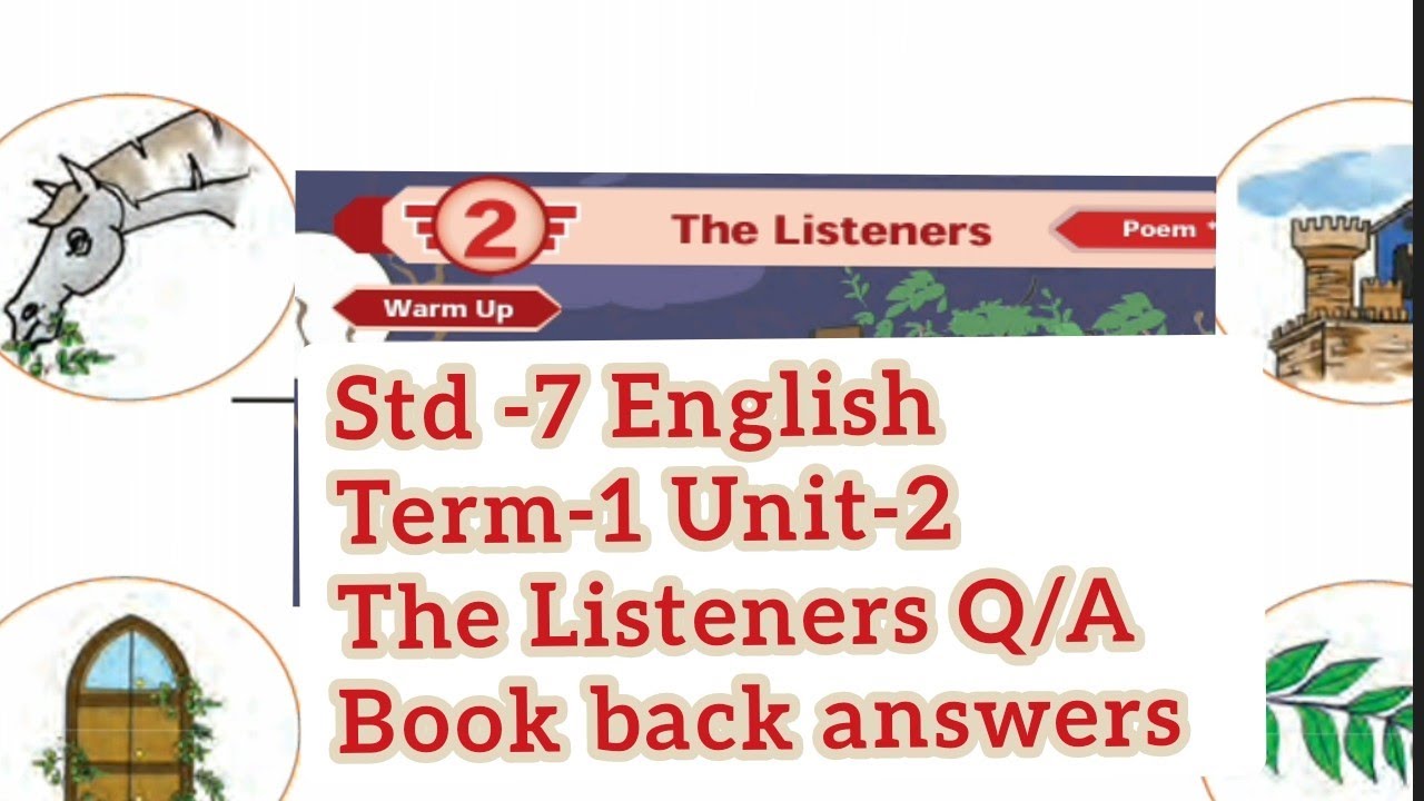 7th std English Term-1 Unit-2 The Listeners Book back answers Q/A Star ...