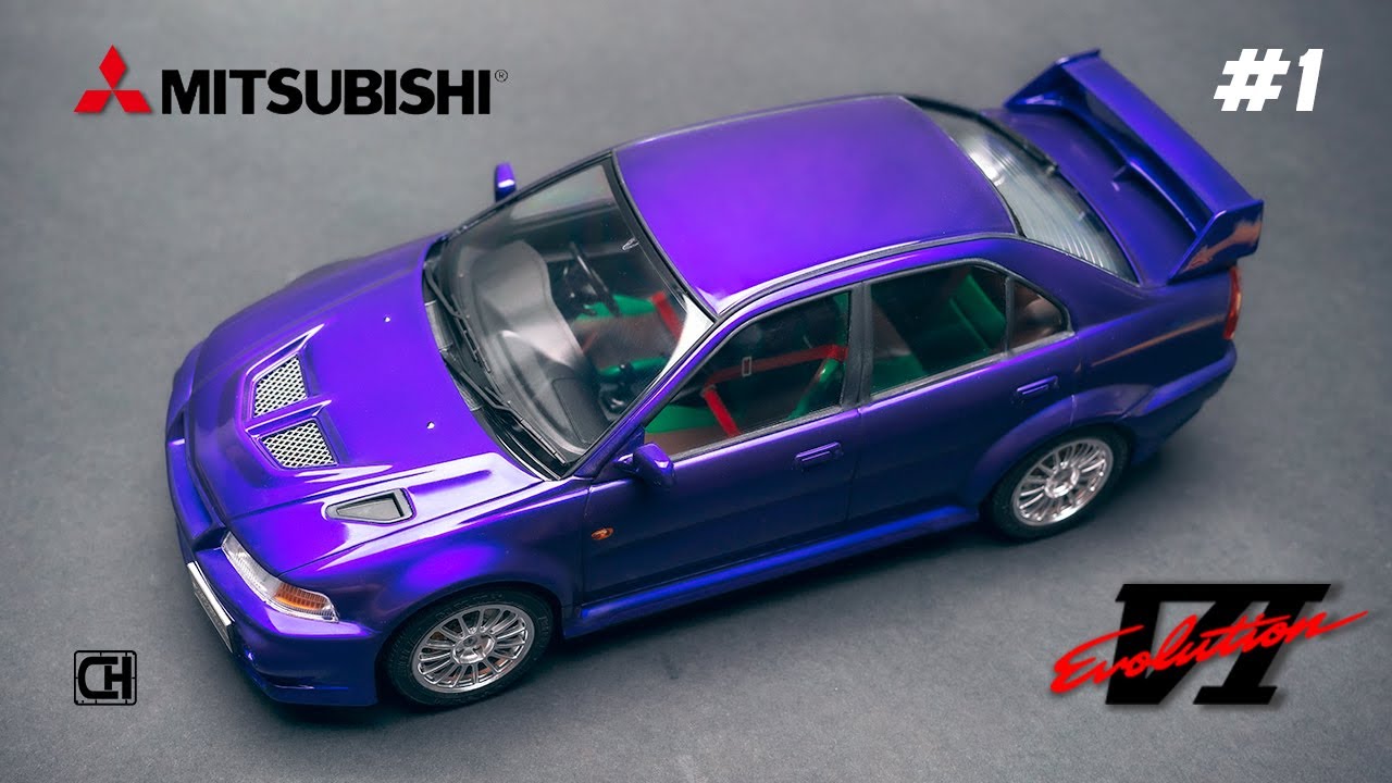 Building Tamiya Mitsubishi LANCER EVO VI Scale Model Assembly Kit ...