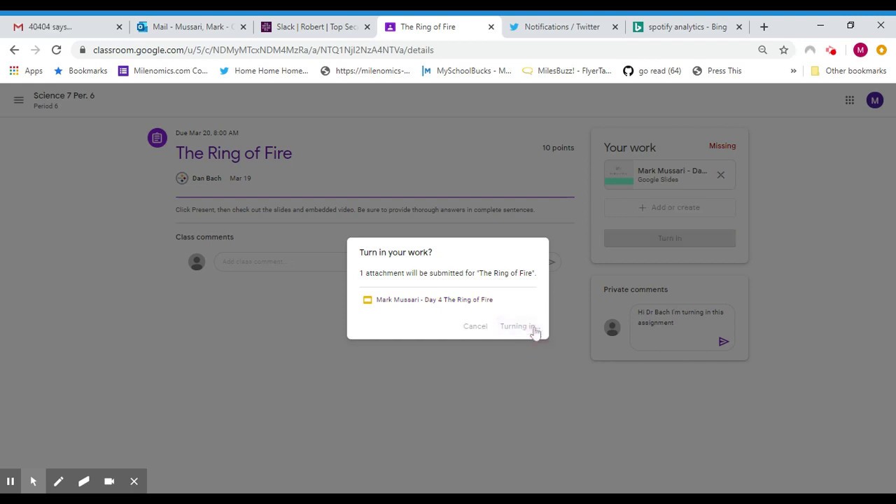 How to Turn in an Assignment on Google Classroom! - YouTube