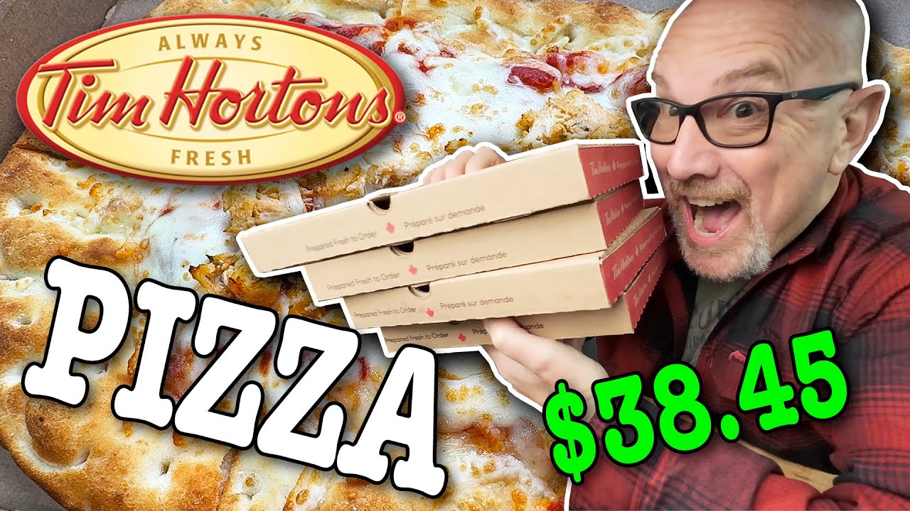 Tim Hortons 4 PIZZA Review and a Smile Cookie - YouTube