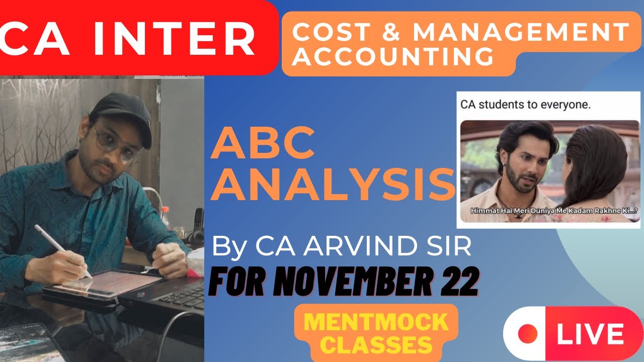 CA INTER COSTING ABC ANALYSIS NOV 22 CA EXAM / mentoring to CA / CS ...