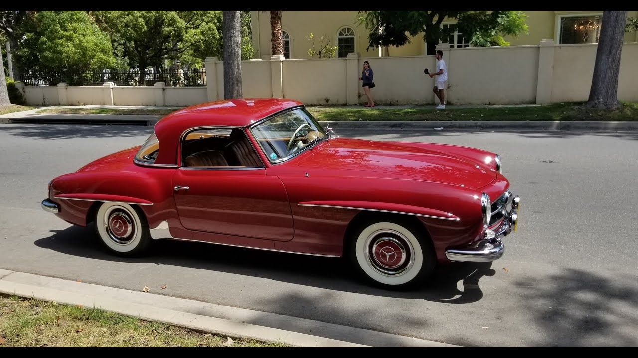 1963 Mercedes 190SL fully restored Bruce Adams rare red with tan top ...
