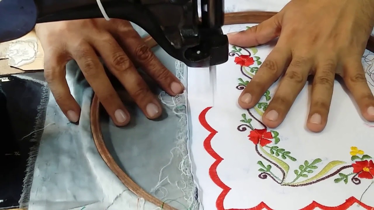 Fancy Easy Flower Design machine embroidery - YouTube