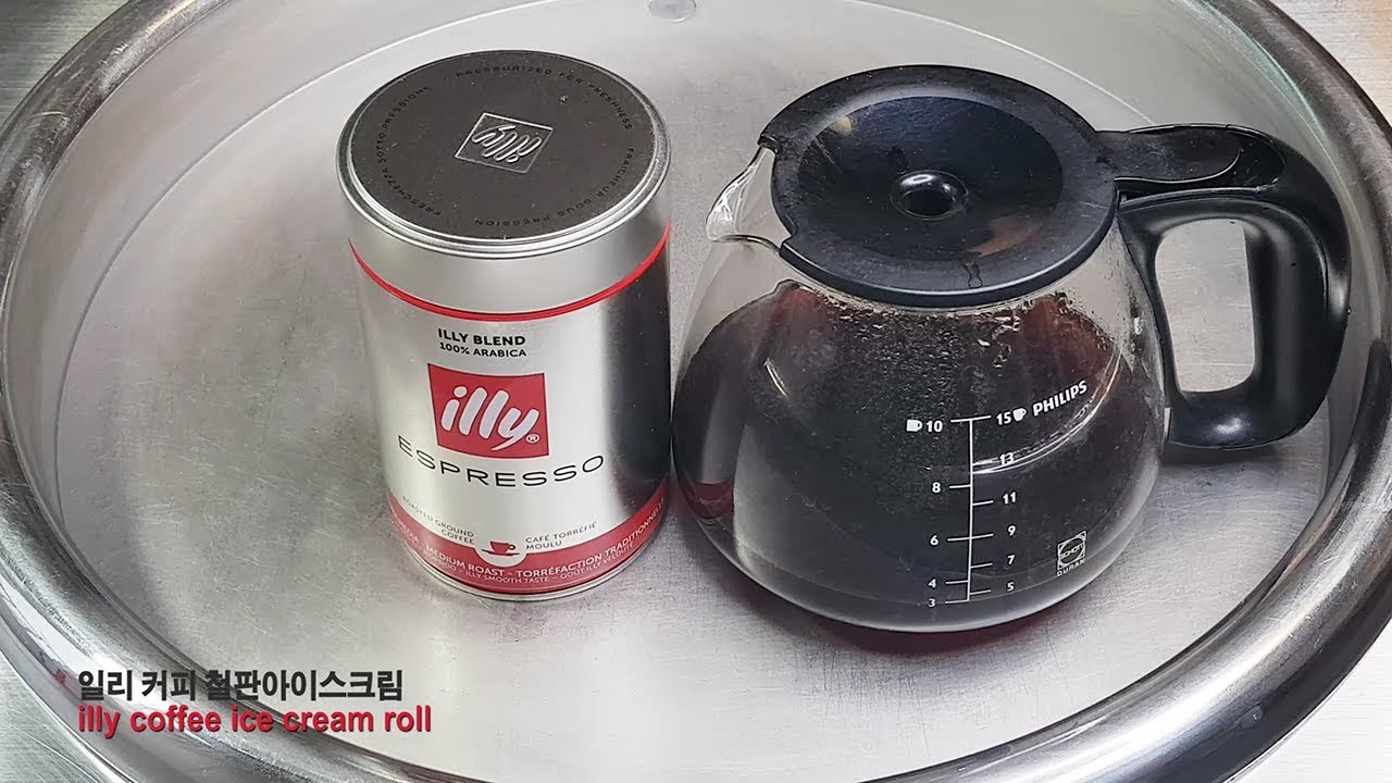 일리 에스프레소 커피 철판아이스크림(illy Espresso coffee ice cream roll) - YouTube