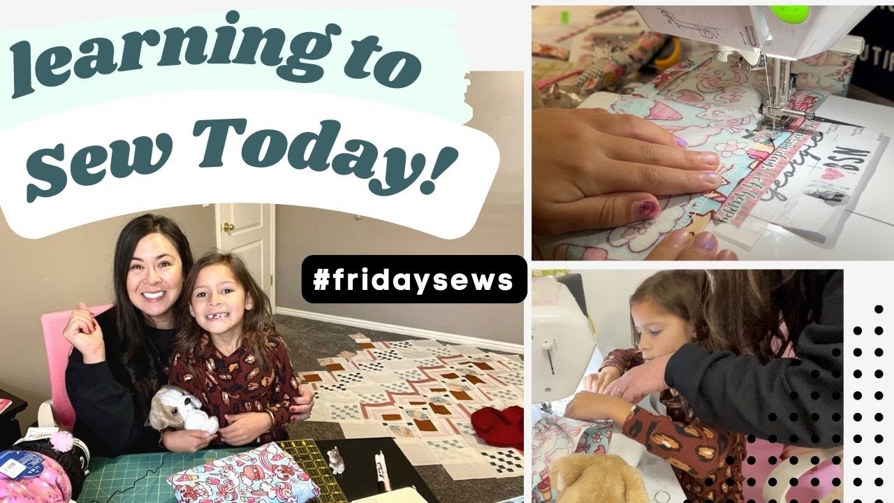TEACHING MY DAUGHTER HOW TO SEW, SEWING FOR KIDS. #fridaysews - YouTube