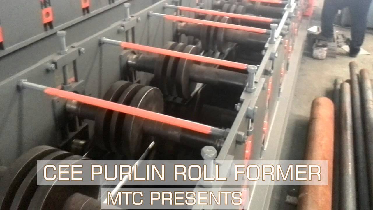 Front-Cutting C Section Channel Roll Forming Machine - YouTube