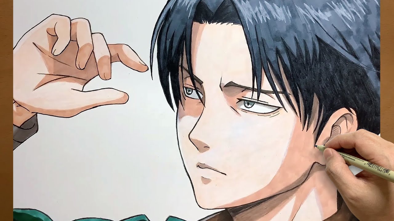 How to Draw Levi Ackerman from Attack on Titan | Step by Step Anime Art ...