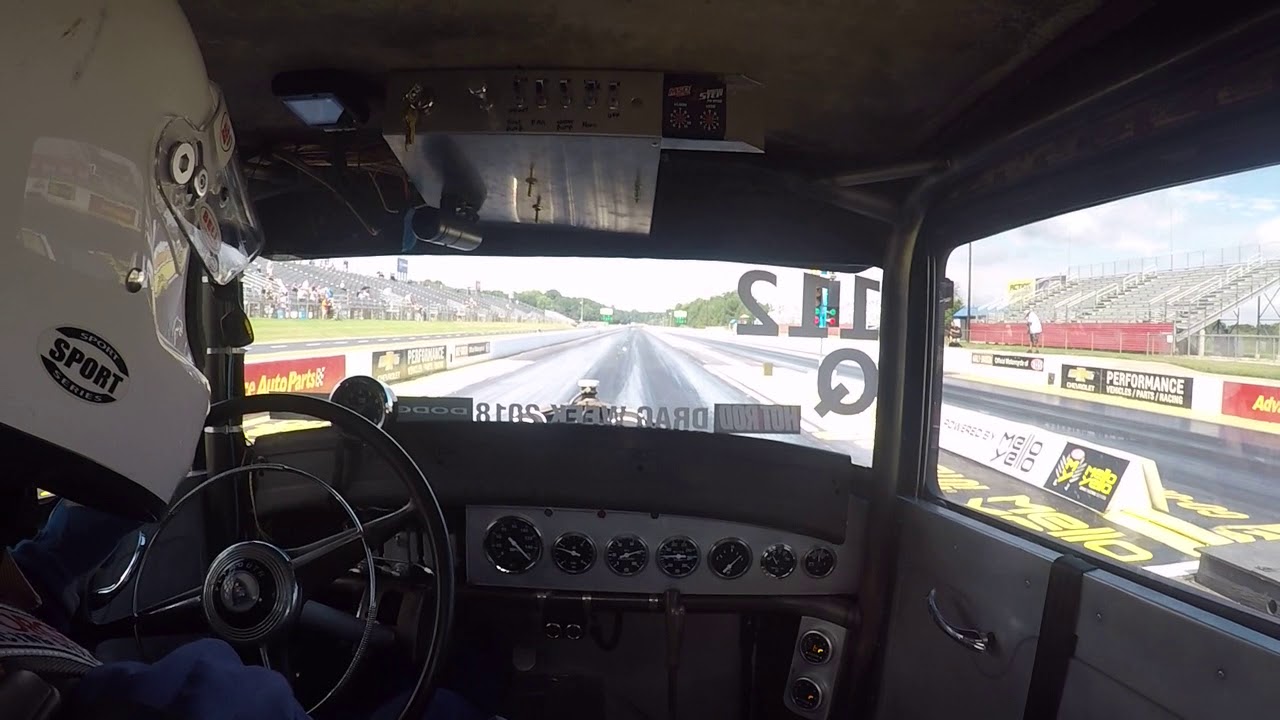 Drag Week 2018 31 Plymouth Hemi coupe in car - YouTube
