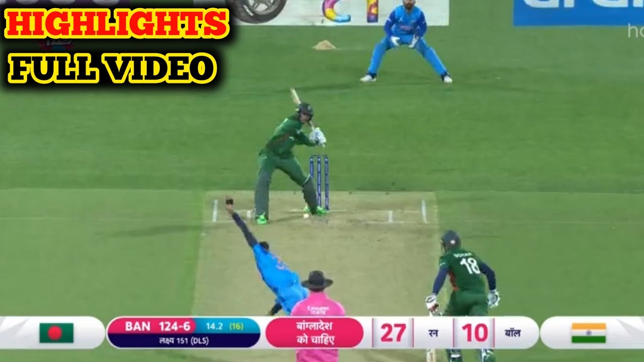 highlights of today's cricket match, India Bangladesh T20 match ...