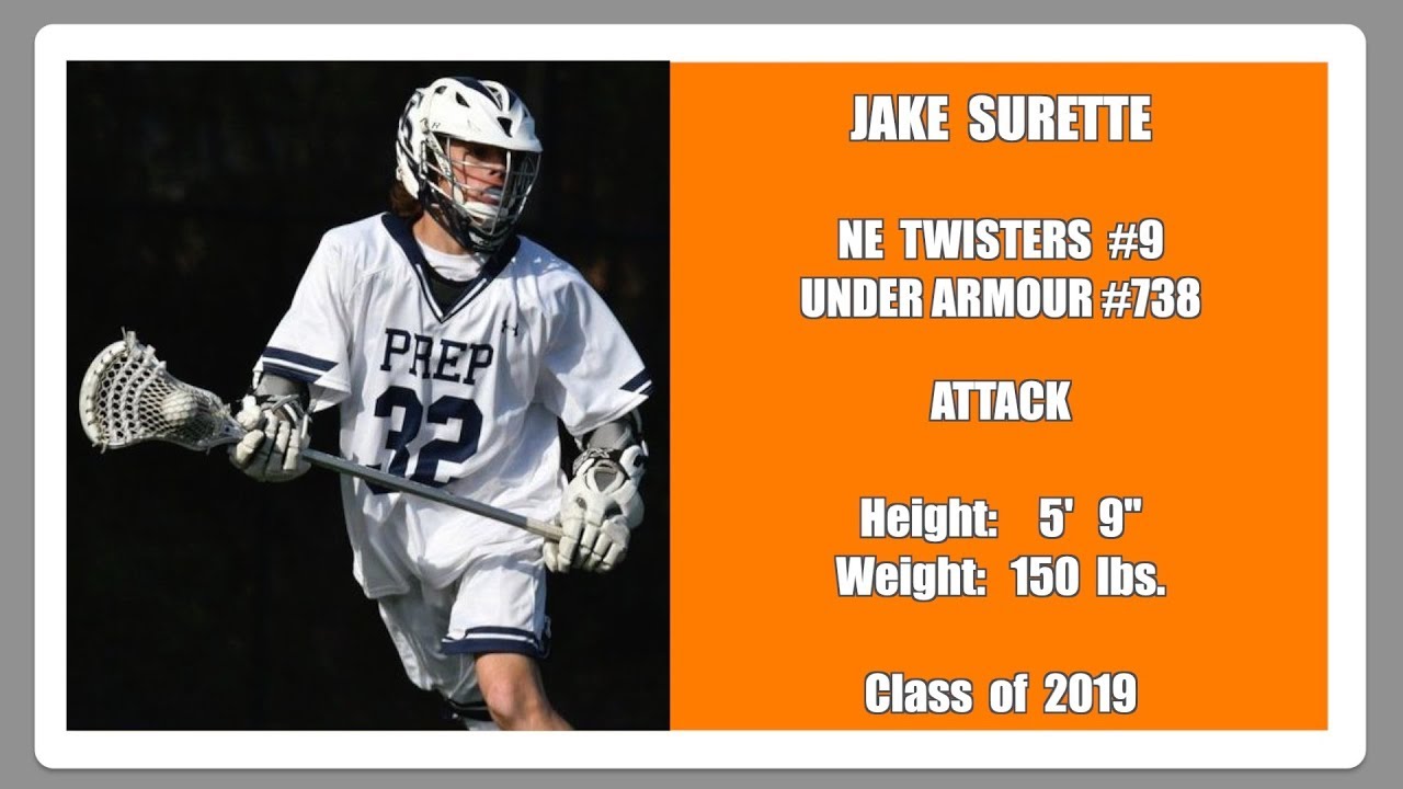 2017 NE Twisters Lacrosse #9 Jake Surette - YouTube