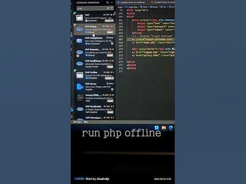 How to run PHP offline #php #offline #xamppserver #xampp - YouTube