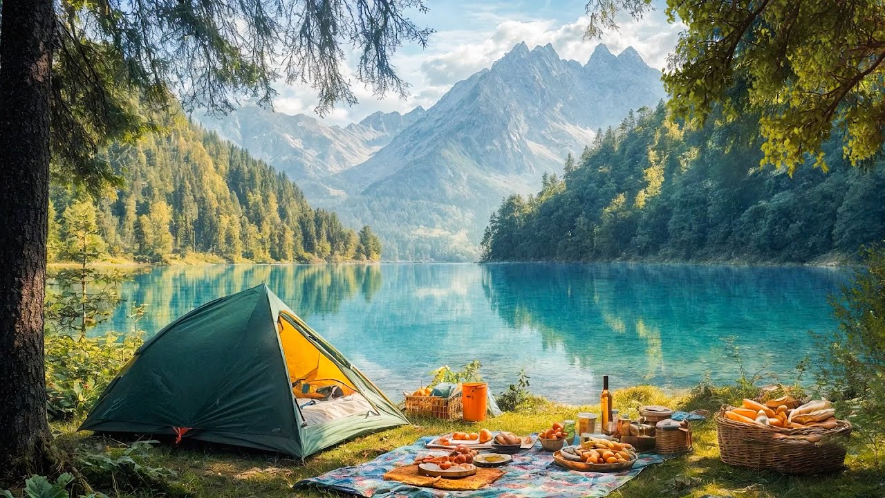 Lazy Summer Afternoon Ambience in 4K | 8 hrs Gentle Lake and Bird ...