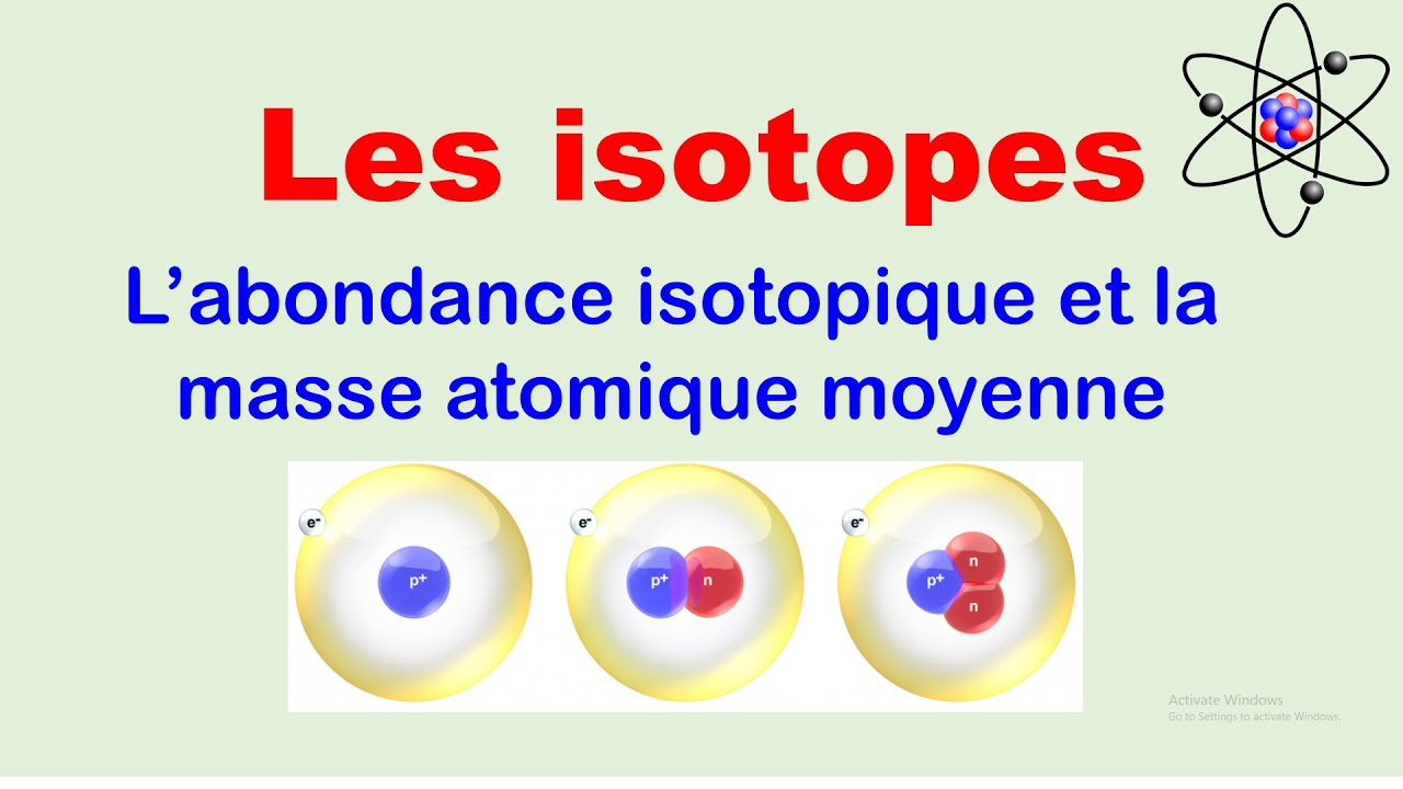 Les isotopes et la masse atomique moyenne - YouTube