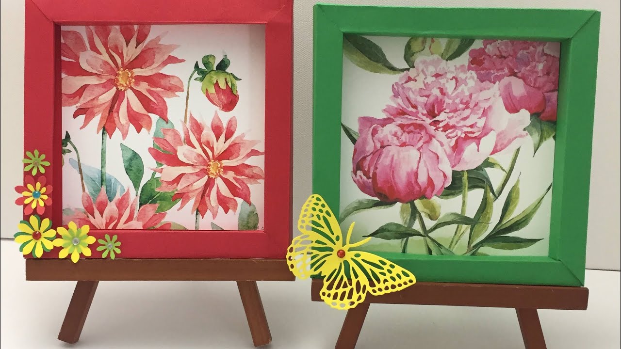 Diy Paper frame decor-2 sheets of paper - YouTube