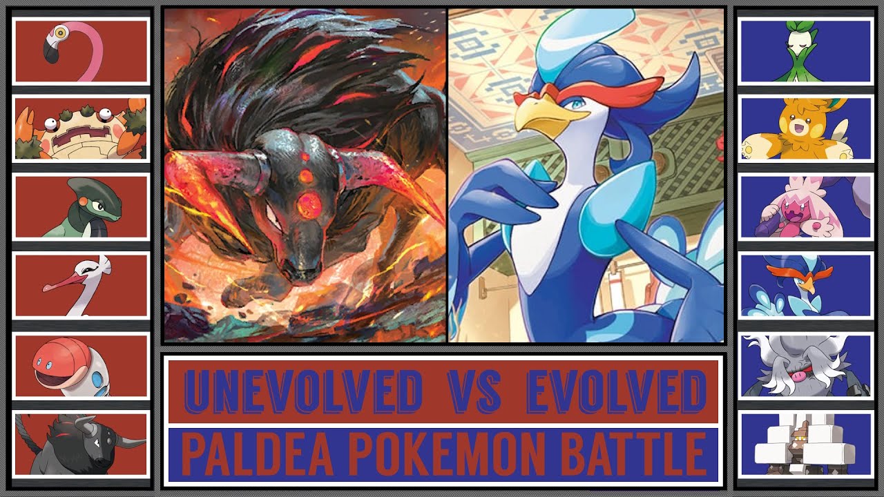 Paldea Pokémon Battle: FULLY EVOLVED vs UNEVOLVED - YouTube