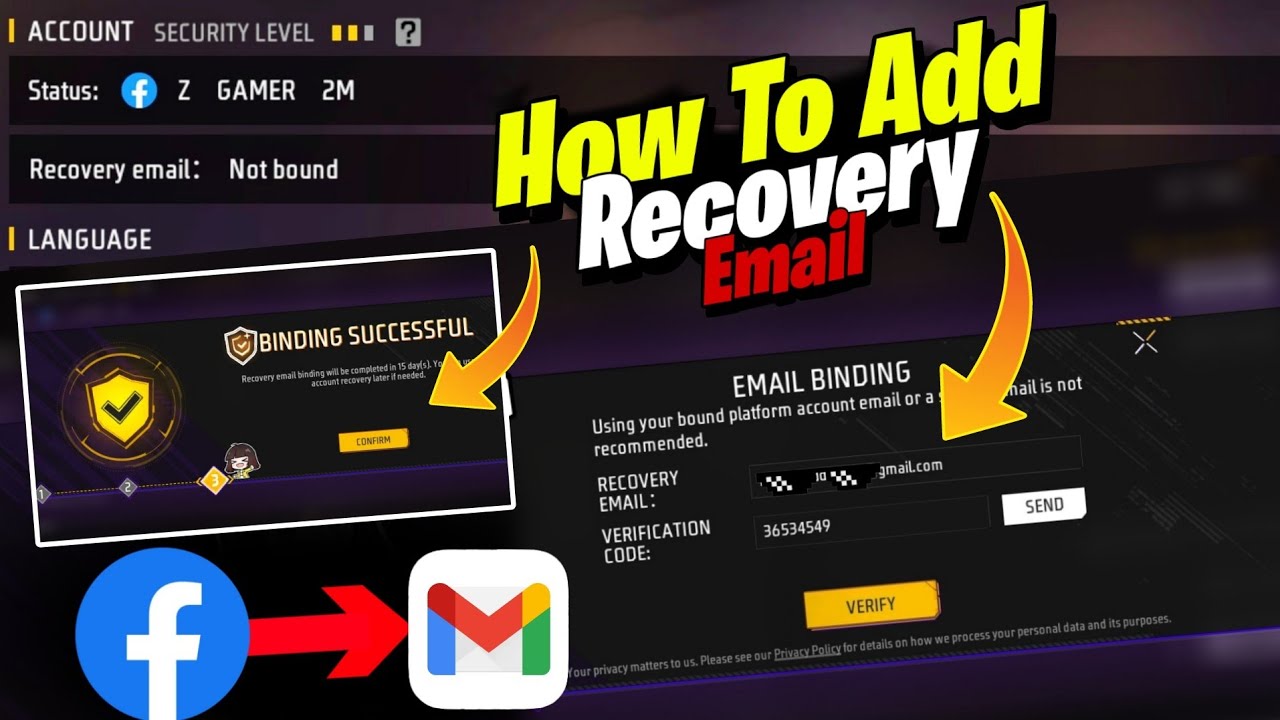 How To Bind Account In Free Fire | Facebook Account Bind To Gamil ...