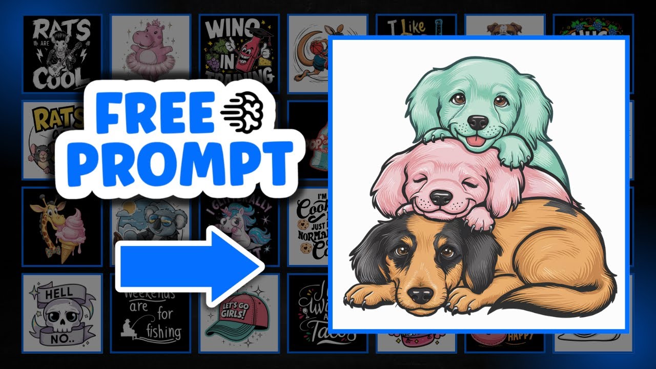 Free Ideogram Sticker Prompt for Dogs - YouTube