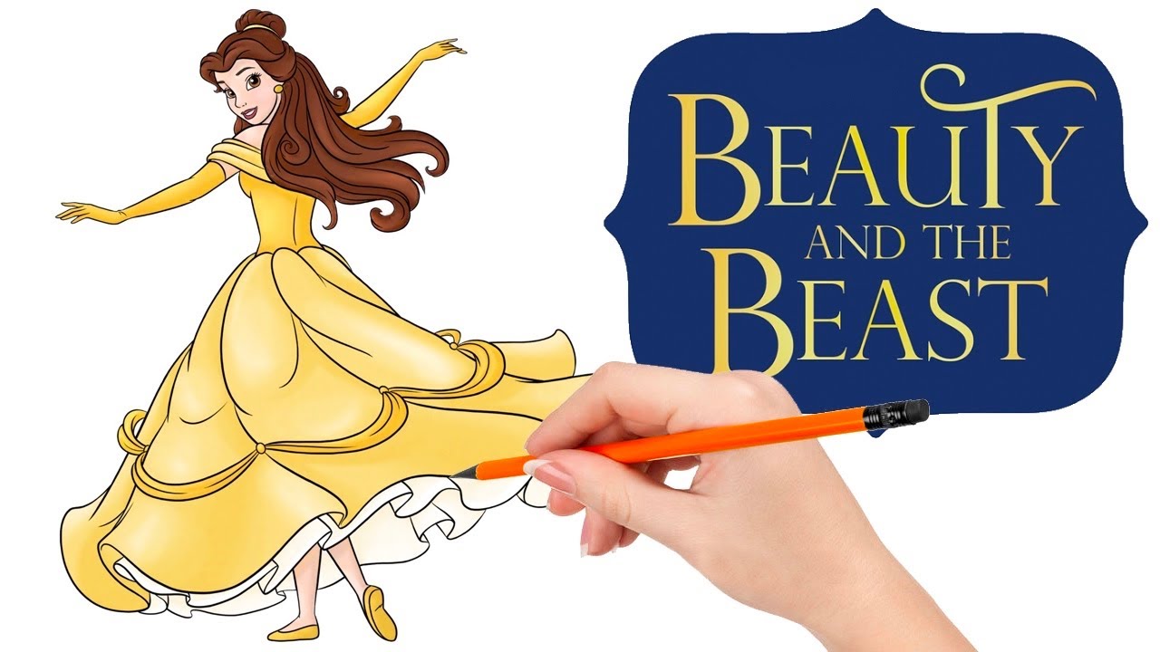 How to draw Belle practicing her dance moves - Beauty and the Beast ...
