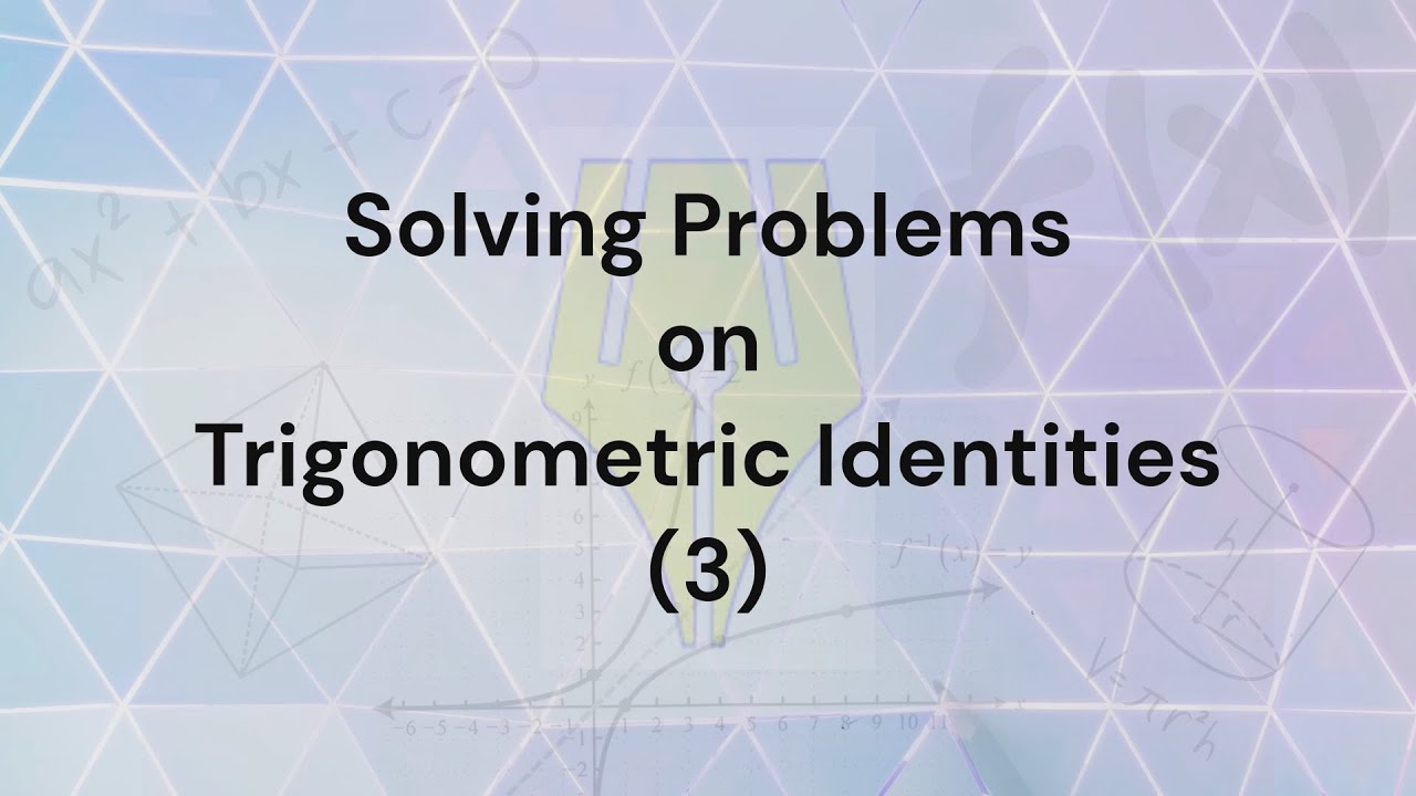 Trigonometric Identities Problems 3 - ICSE, CBSE Maths - YouTube