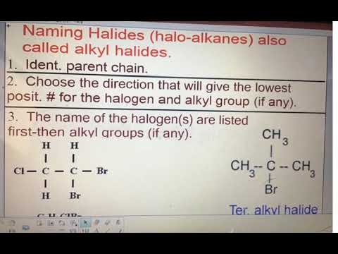 Naming and writing halides(halocarbons) - YouTube