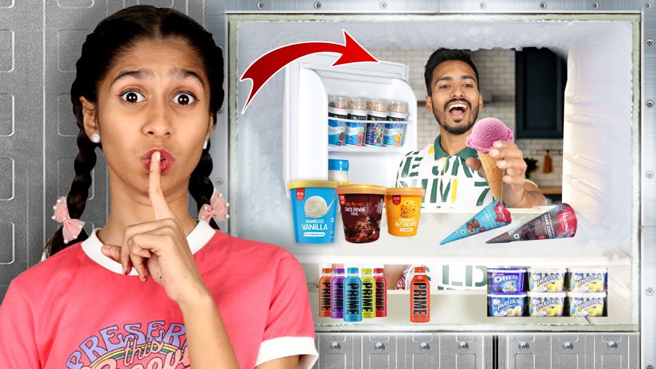 I Bulit a SECRET FRIDGE to Spy Who Steals My Ice cream - YouTube