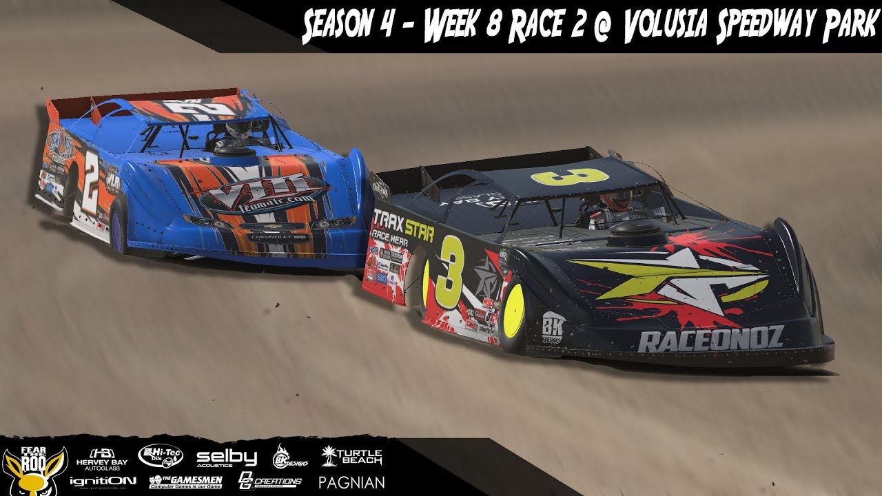 iRacing DIRTcar Pro Late Model Series Week 8 Race 2 @ Volusia Speedway ...