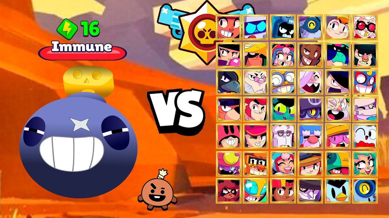 TICK HEAD VS All Brawlers | Who Can Defeat Super Tick? - YouTube