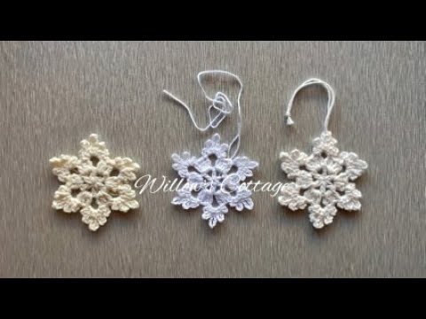 Crochet a simple snowflake for beginners - YouTube