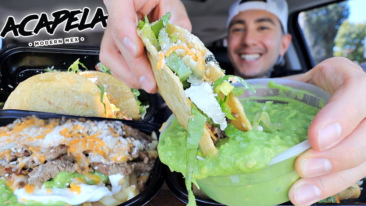 MUKBANG EATING Crunchy Beef Tacos, Fried Beef Rolled Tacos, Carne Asada ...
