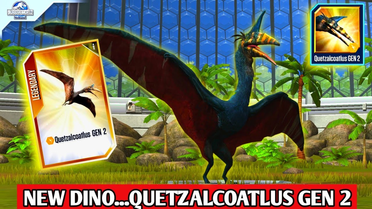 New Dinosaurs QUETZALCOATLUS GEN 2 First Look & Battle | Jurassic World ...