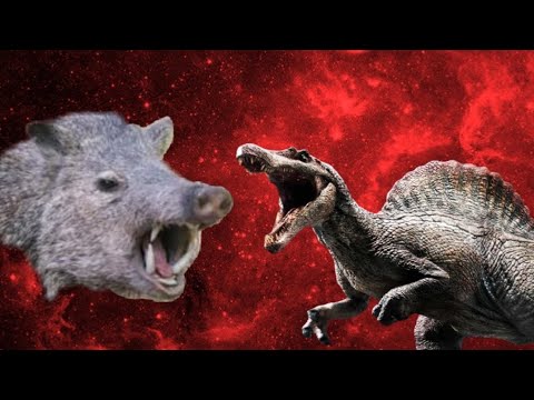 Hog army vs spinosaurus - YouTube