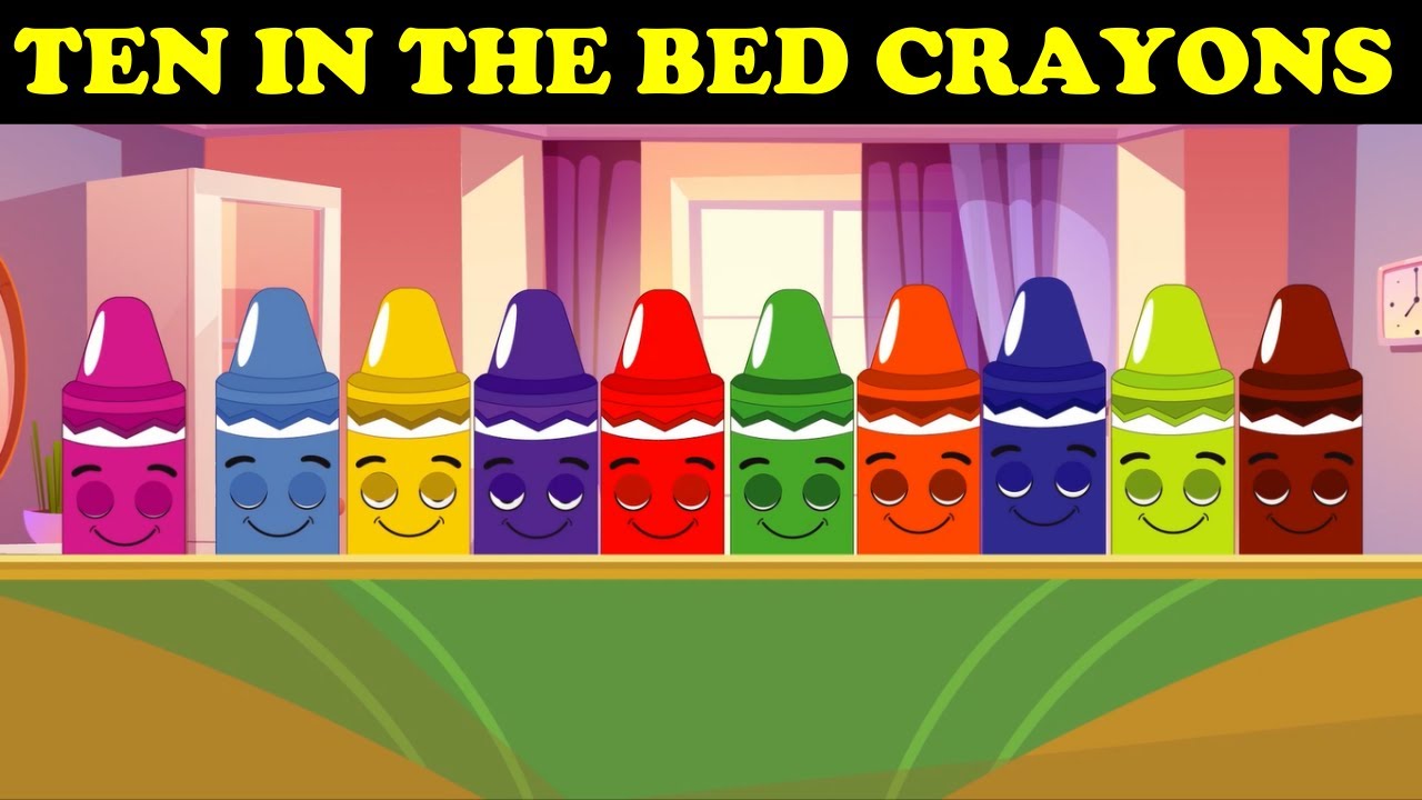 Ten in the Bed Song Crayons | Crayons Nursery Rhymes | Songs for Kids ...