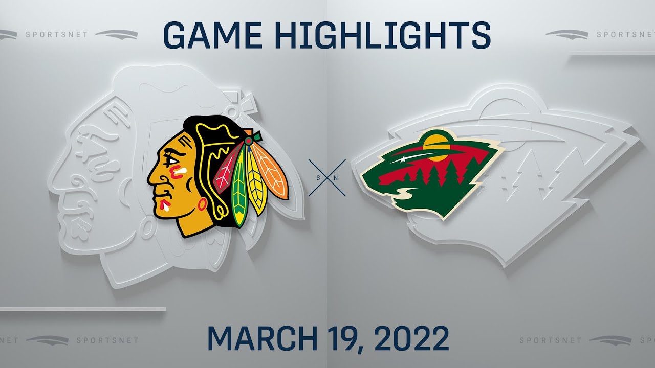 NHL Highlights | Blackhawks vs. Wild - Mar 19, 2022 - YouTube