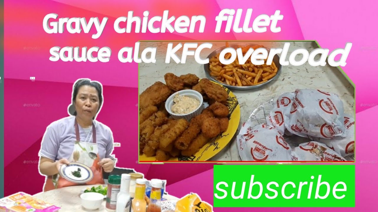 How to make gravy chicken fillet burger sauce ala KFC overload - YouTube