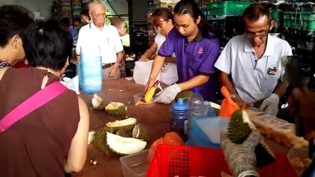 Eat All You Want Durian Buffet in Muar Malaysia July 4 2015 - YouTube