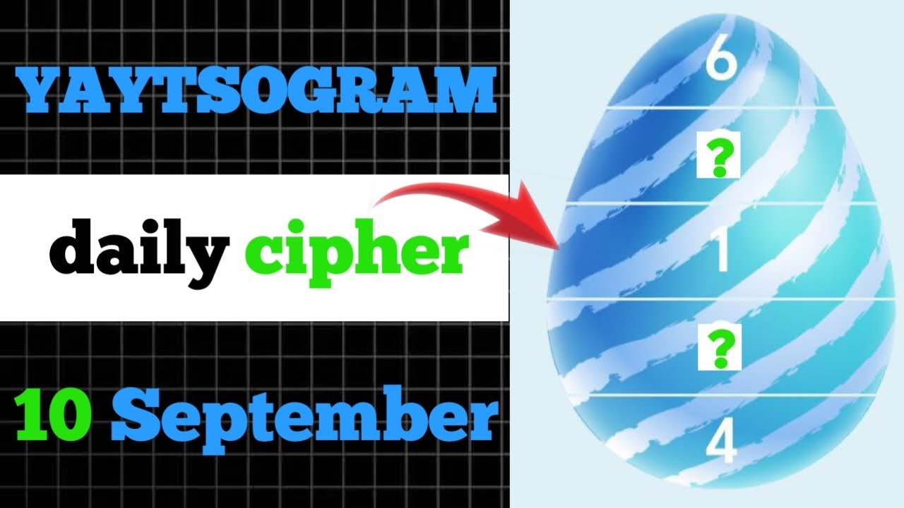 yaytsogram cipher | 10 Sep Cipher | yaytsogram daily cipher ...