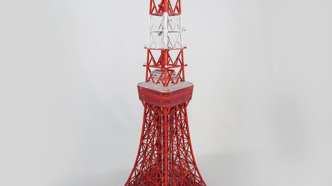 Tokyo Tower paper model - YouTube