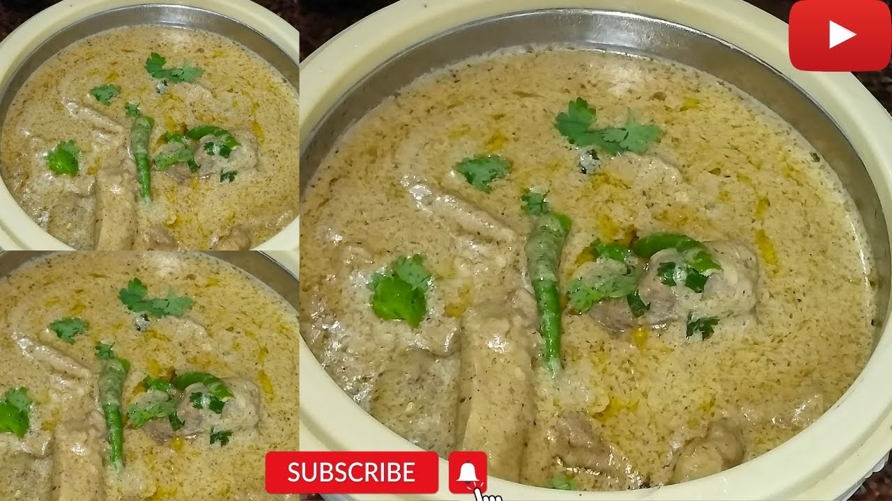 Mughlai White Mutton Handi Recipe | Bakra Eid Special Recipe By ...