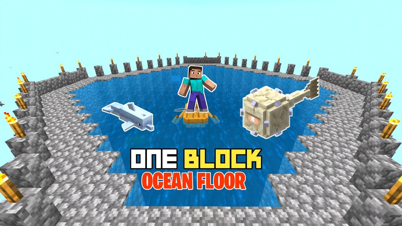 One block - OCEAN FLOOR | MINECRAFT ONE BLOCK SURVIVAL #10 | Hitgabroo ...