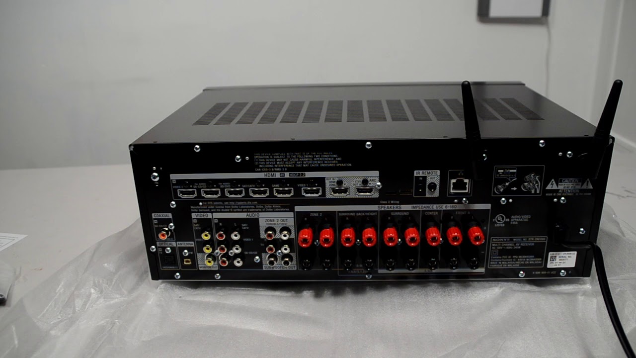 Sony STR 1080 7.2 /5.1.2 Ch Receiver Unboxing and Quick Look - YouTube