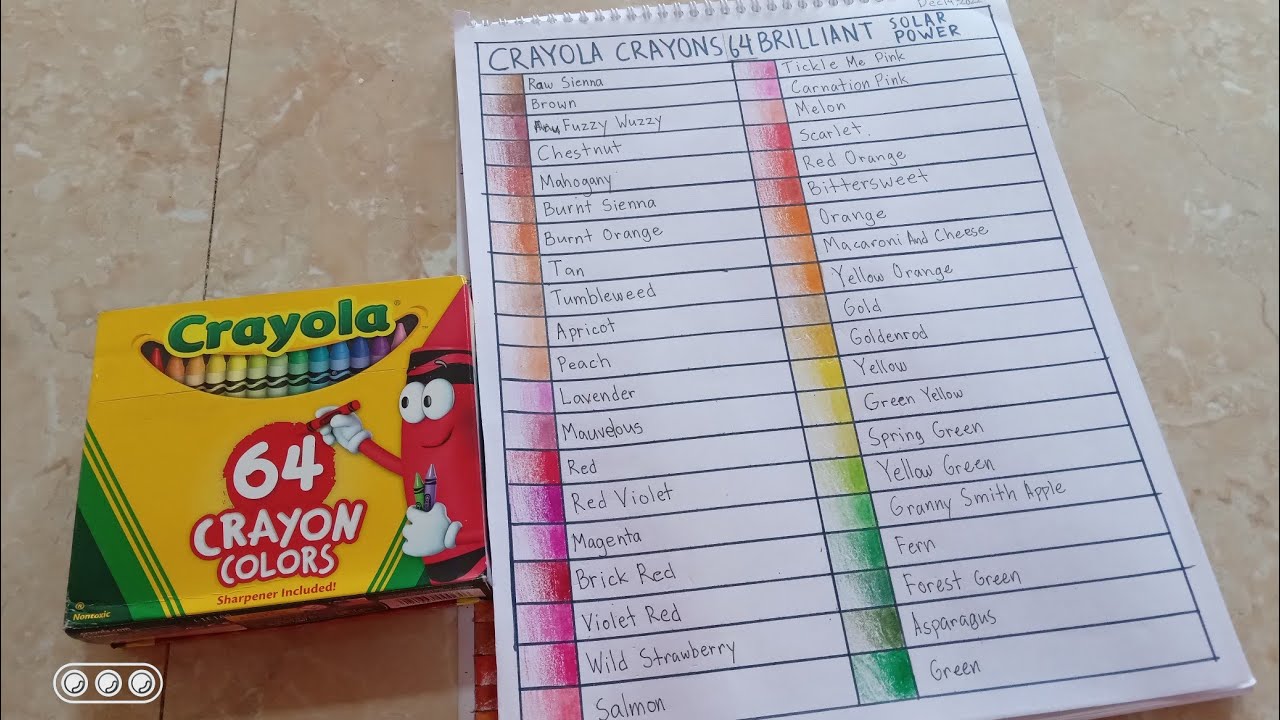 Crayola Crayons 64 #2 1-64 Colors Crayons - YouTube